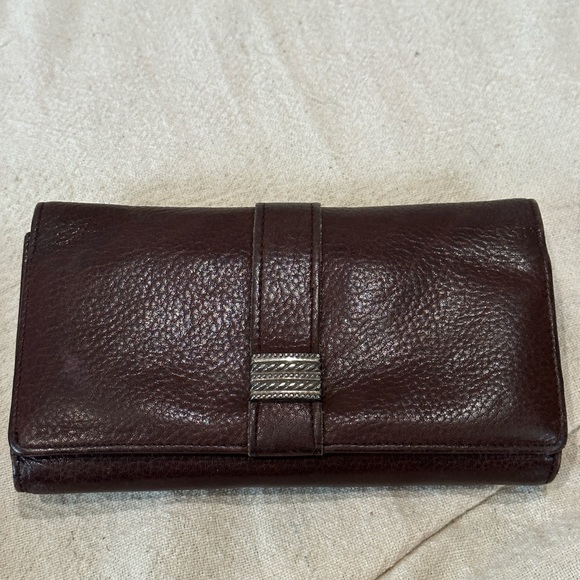 Fossil | Bags | Fossil Pebble Leather Wallet Checkbook Cover | Poshmark